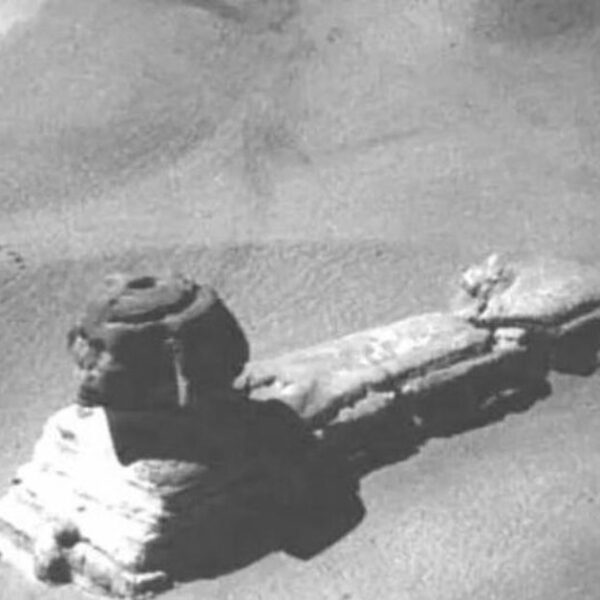 There is a hole in the Sphinx's head and it is now Covered Up